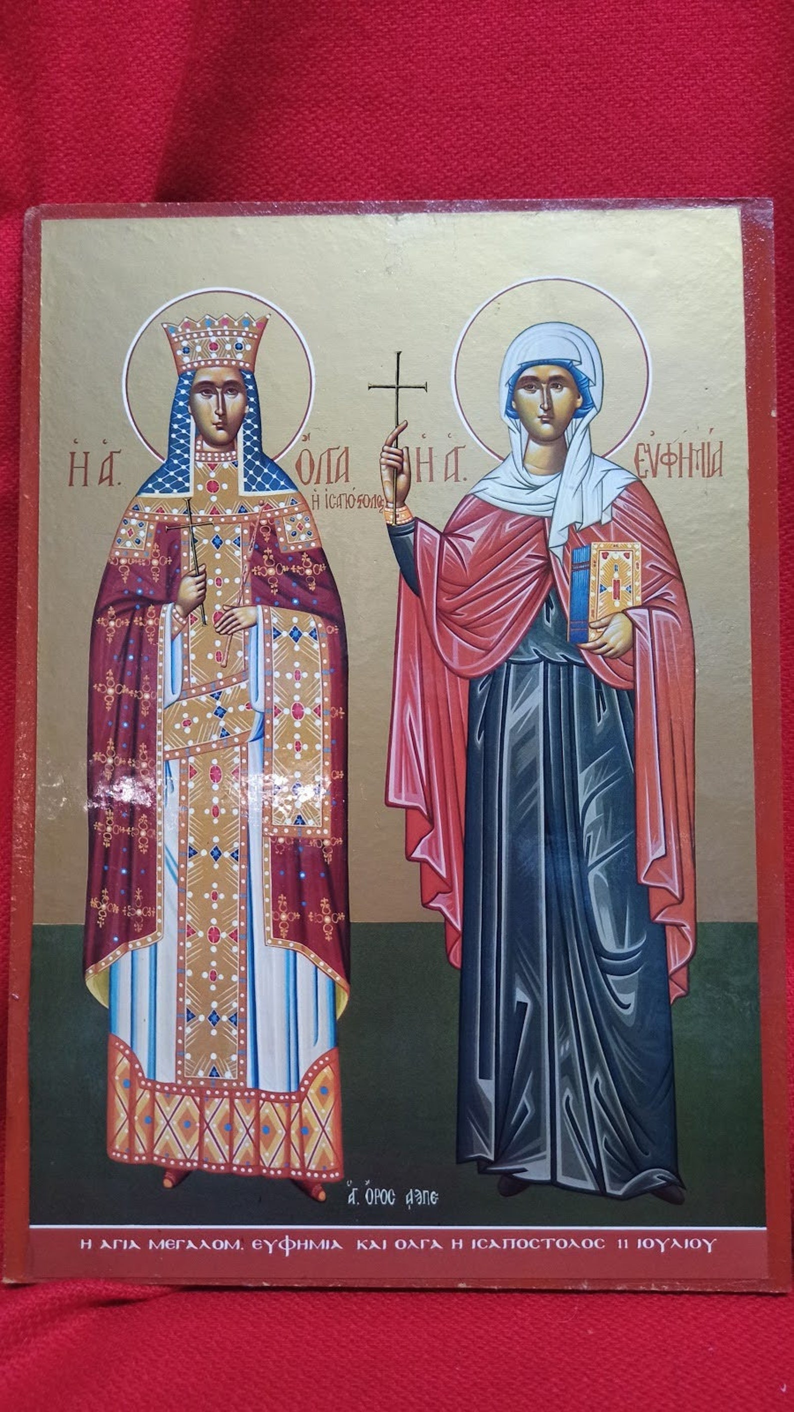 Orthodox Icons Byzantine Saint Euphemia and Saint Olga Icon - Etsy