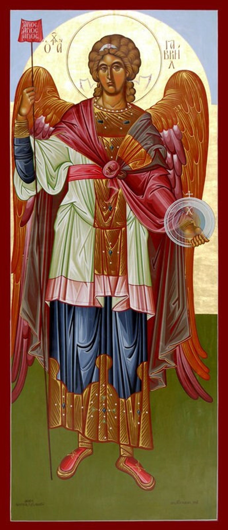 Orthodox Icons Byzantine Archangel Gabriel Icon Greek Orthodox - Etsy