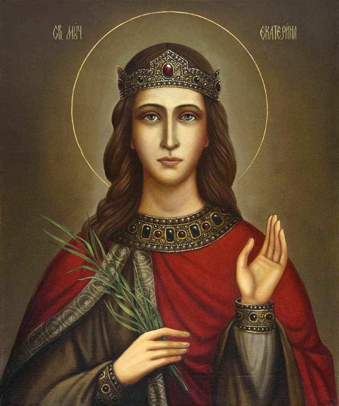 Saint Catherine Orthodox Icons Byzantine Greek Catholic Icon - Etsy
