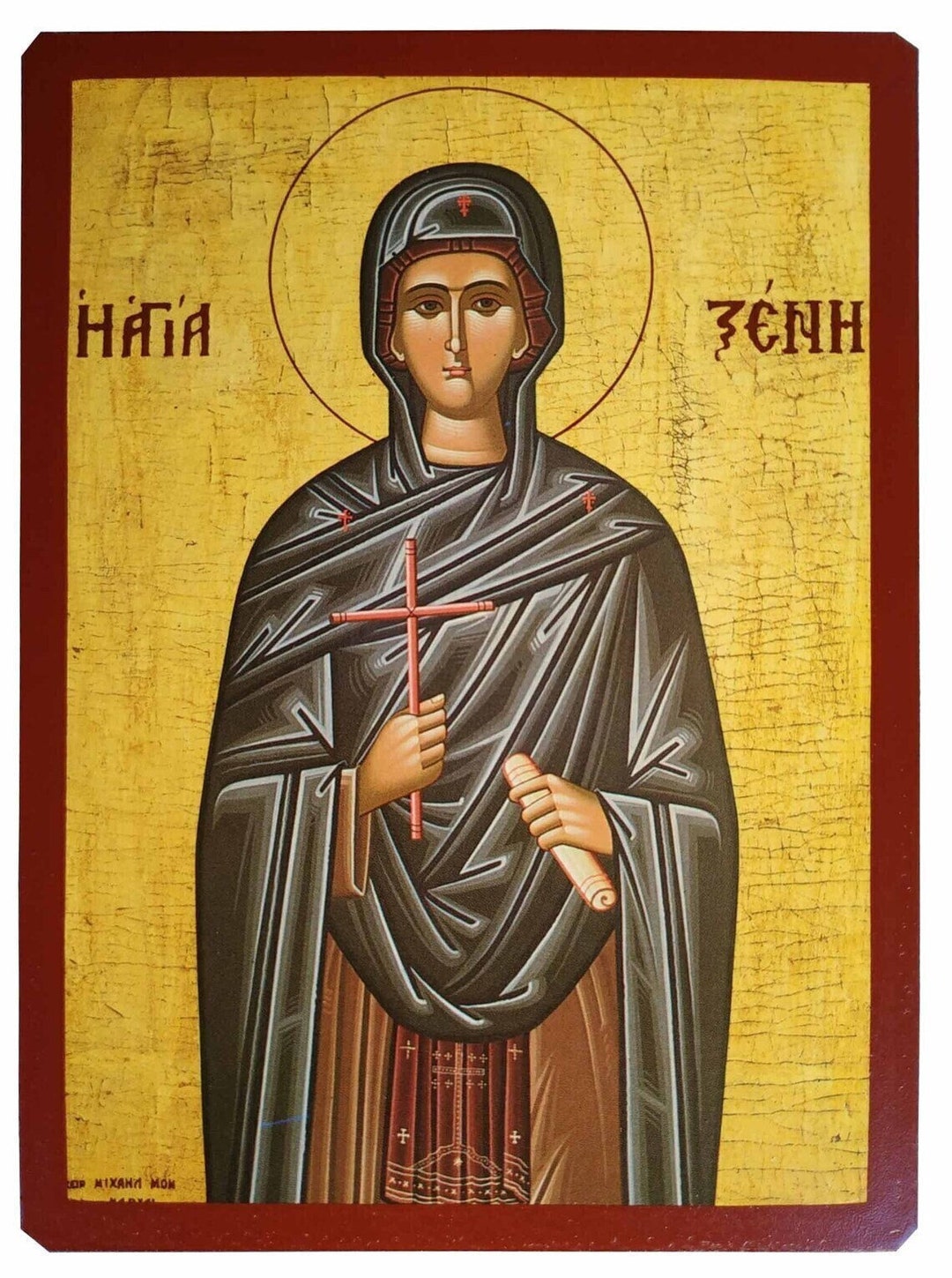 Orthodox Icons Byzantine Saint Xenia Icon Greek Orthodox Icon Byzantine ...