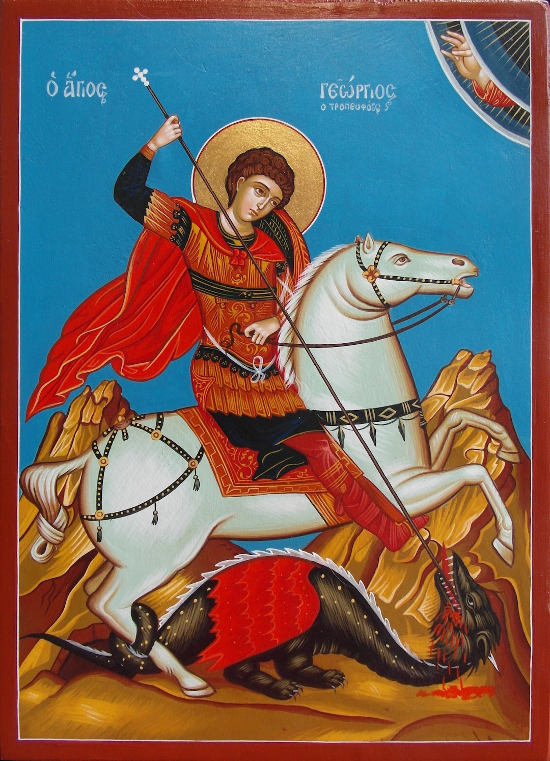 Orthodox Icons Byzantine Saint George Icon Greek Orthodox Icon ...