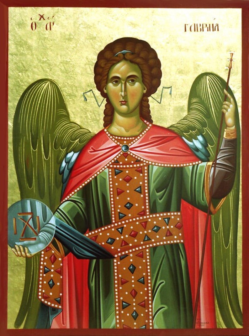 Orthodox Icons Byzantine Archangel Gabriel Icon Greek Orthodox - Etsy
