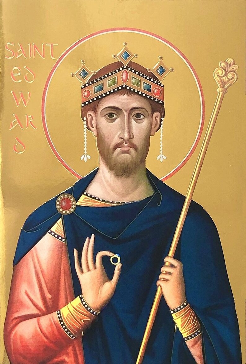 Saint Edward Catholic Orthodox Icons Byzantine Icon Greek - Etsy