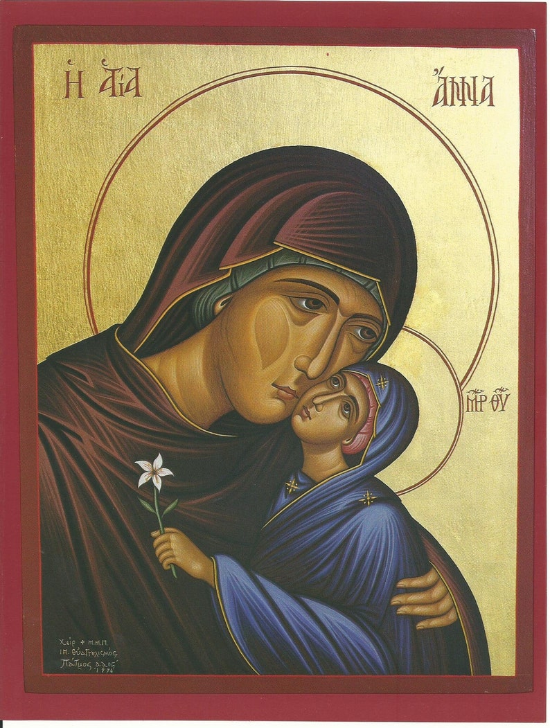 Orthodox Icons Byzantine Saint Anna Icon Greek Orthodox Icon - Etsy