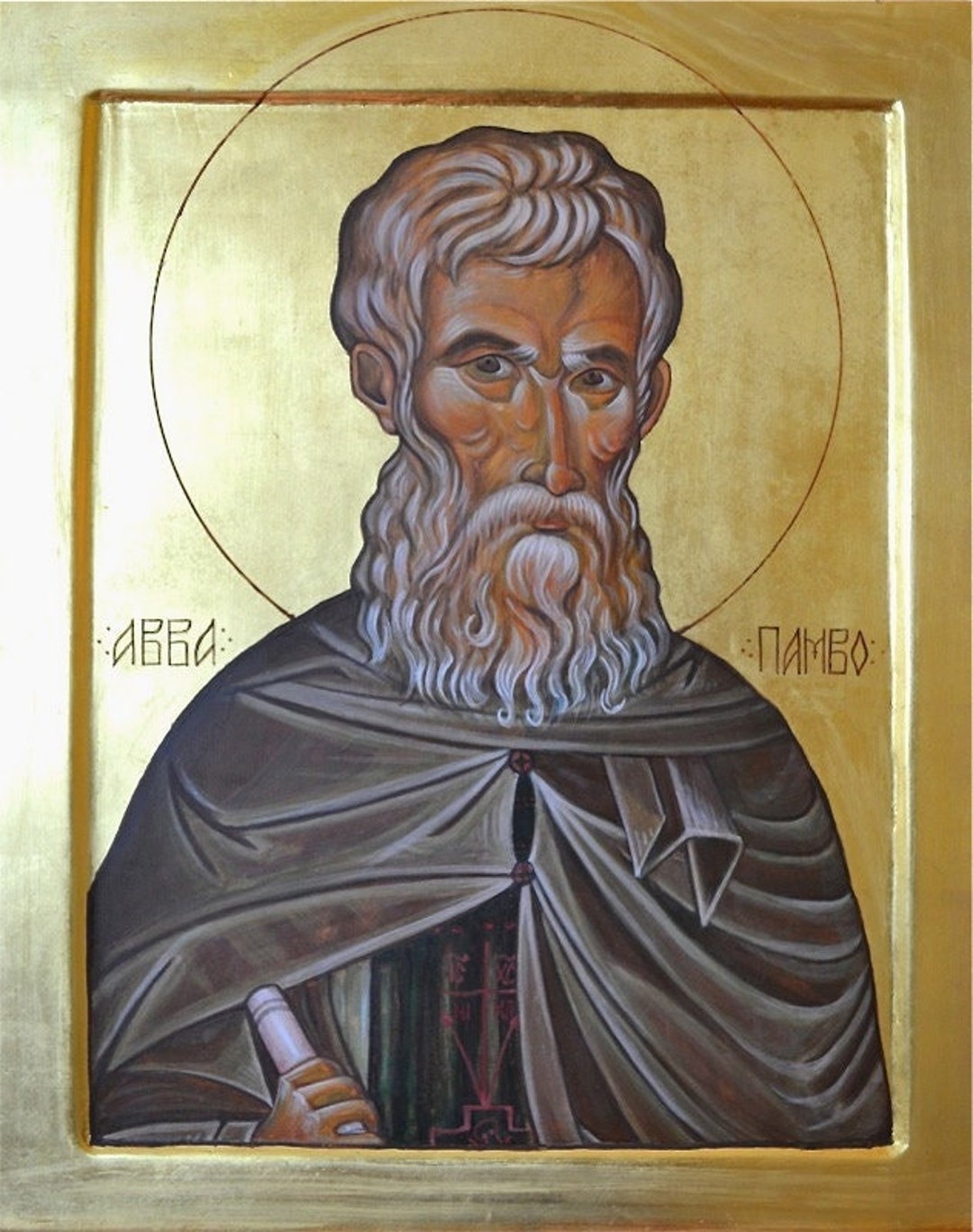 Orthodox Icons Byzantine Saint Pambo Abba Pambo Icon Greek Orthodox ...