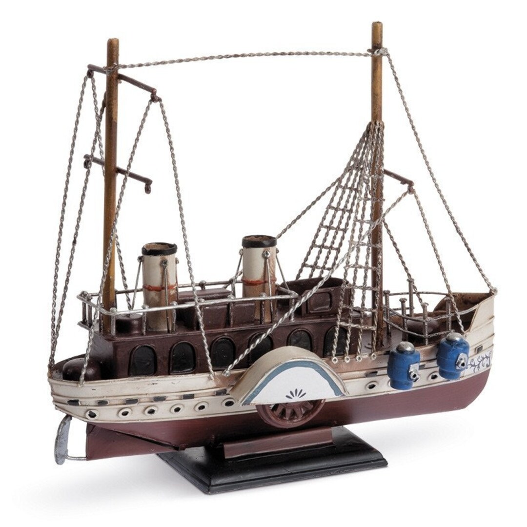 Vintage Metal Antique Boat in Brown Color. - Etsy