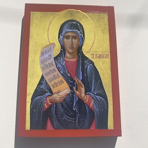 Orthodox Icons Byzantine Saint Prophetess Hannah Greek Catholic Icon ...