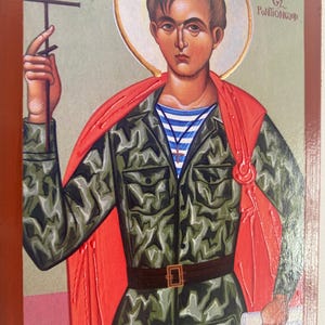 Orthodox Icons Byzantine Saint Evgenios Rodionov Greek Icon Birthday ...