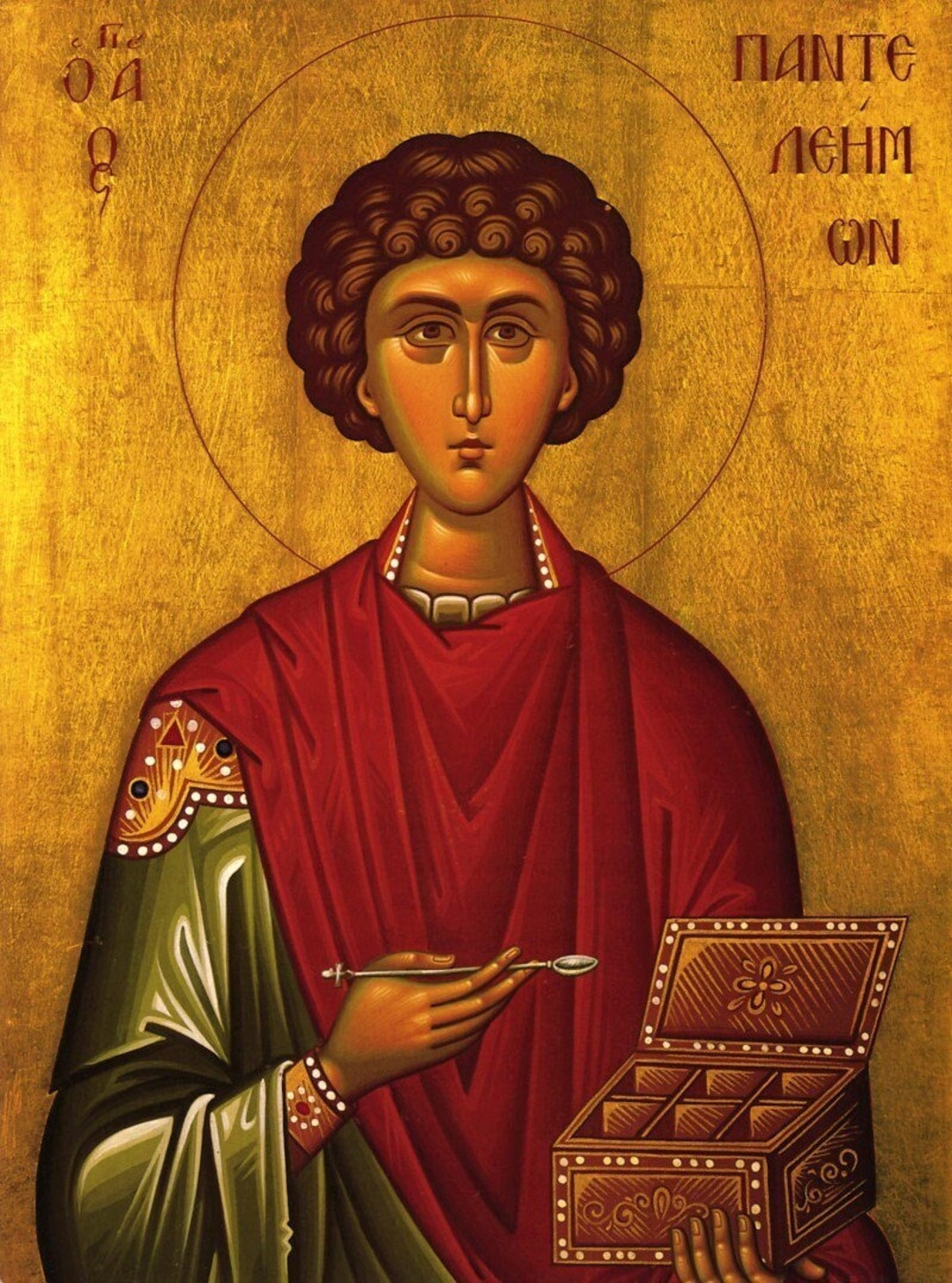 Orthodox Icons Byzantine Saint Panteleimon Icon Greek Orthodox Icon ...