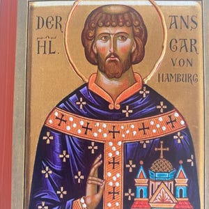 Orthodox Icons Byzantine Saint Ansgar Icon Greek Orthodox Icon ...