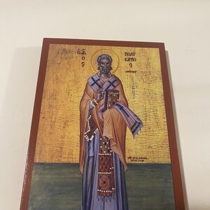 Orthodox Icons Byzantine Saint Polycarp Icon Greek Orthodox Icon ...