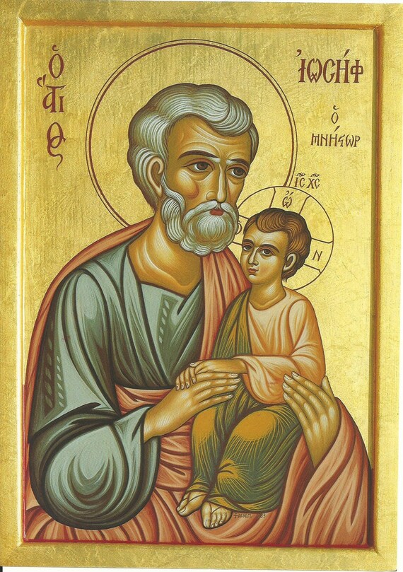 Orthodox Icons Byzantine Saint Joseph Greek Icon Birthday - Etsy