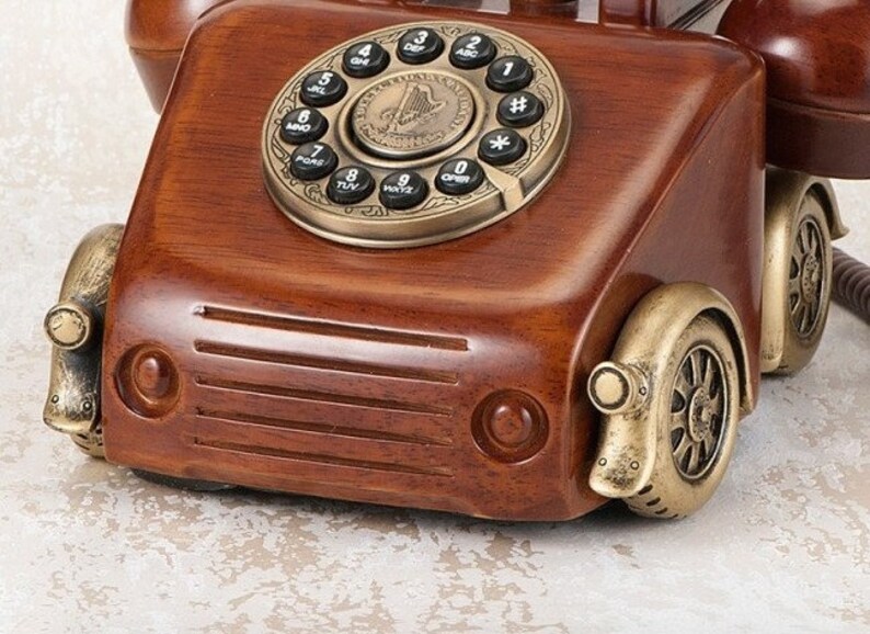 Telephone Antique Car Antique Wooden Car Phone With Plug Cord - Etsy