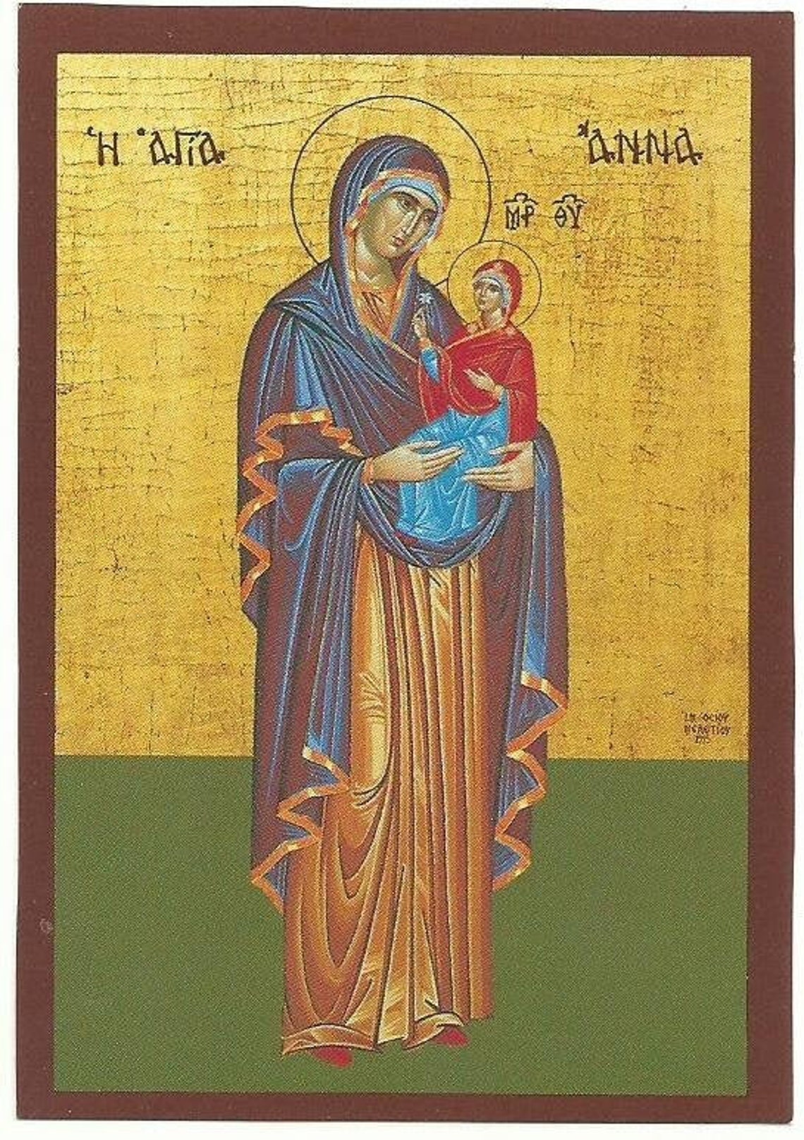 Orthodox Icons Byzantine Saint Anna Icon Greek Orthodox Icon - Etsy