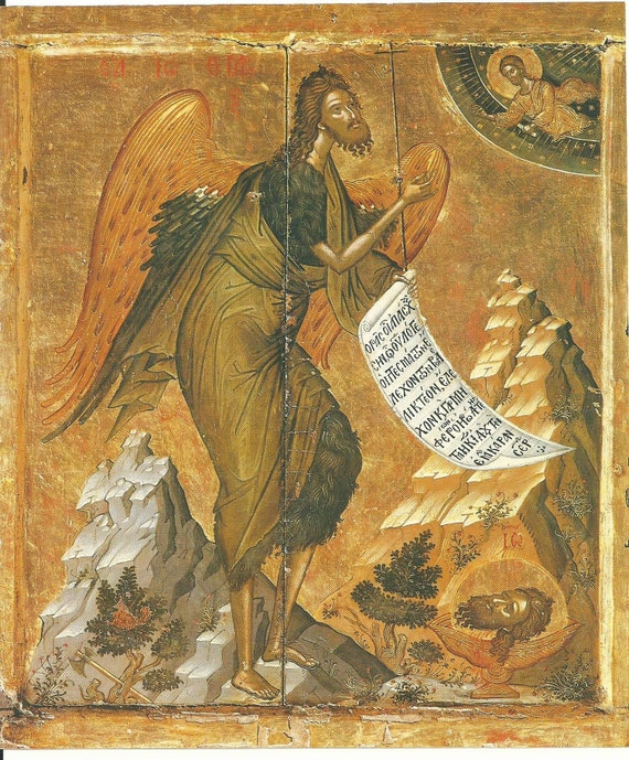Orthodox Icons Byzantine Saint John the Forerunner Greek Icon - Etsy