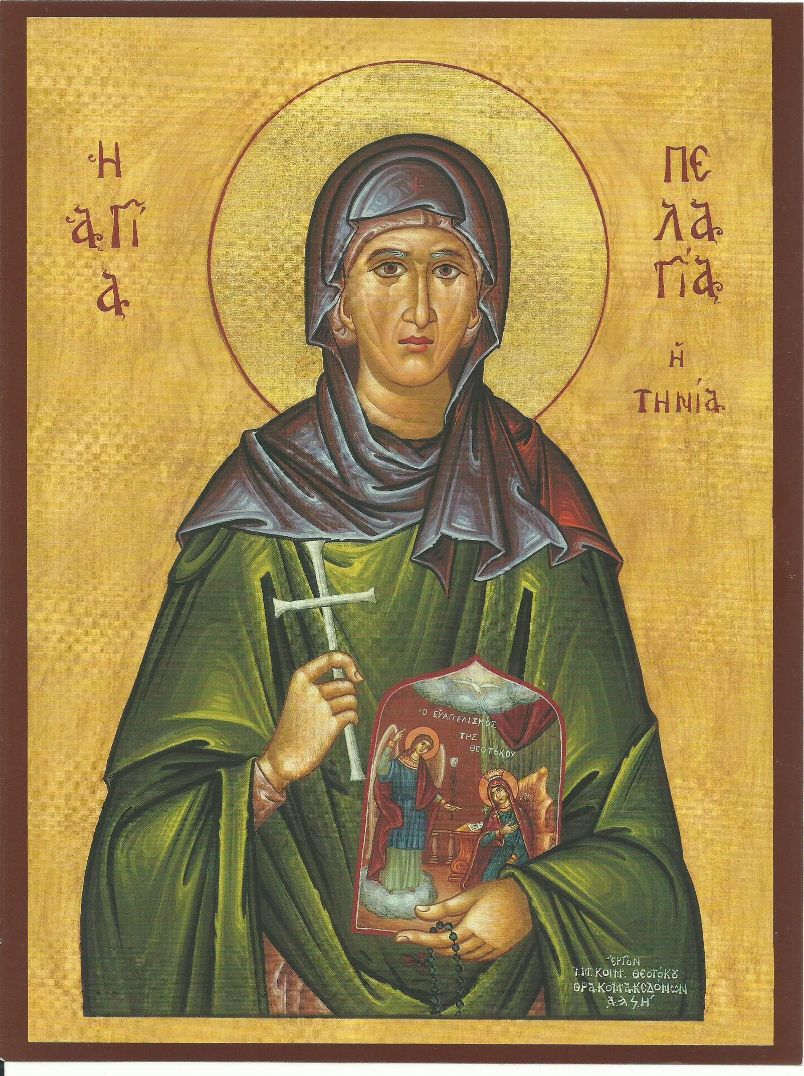 Orthodox Icons Byzantine Saint Pelagia Icon Greek Orthodox Icon ...