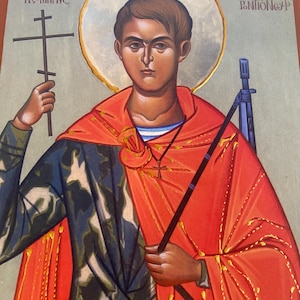 Orthodox Icons Byzantine Saint Evgenios Rodionov Greek Icon Birthday ...