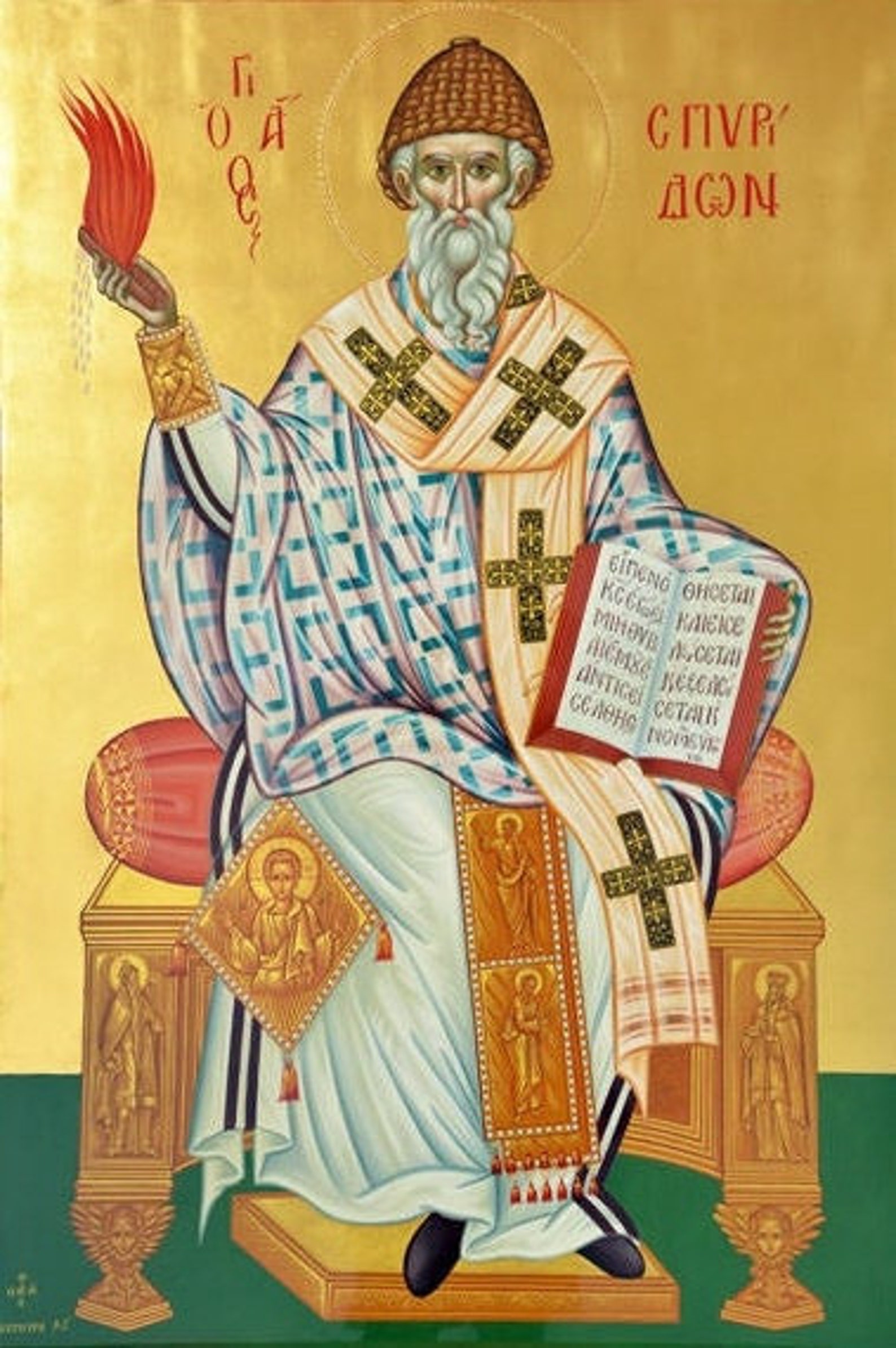 Orthodox Icons Byzantine Saint Spyridon Icon Greek Orthodox - Etsy
