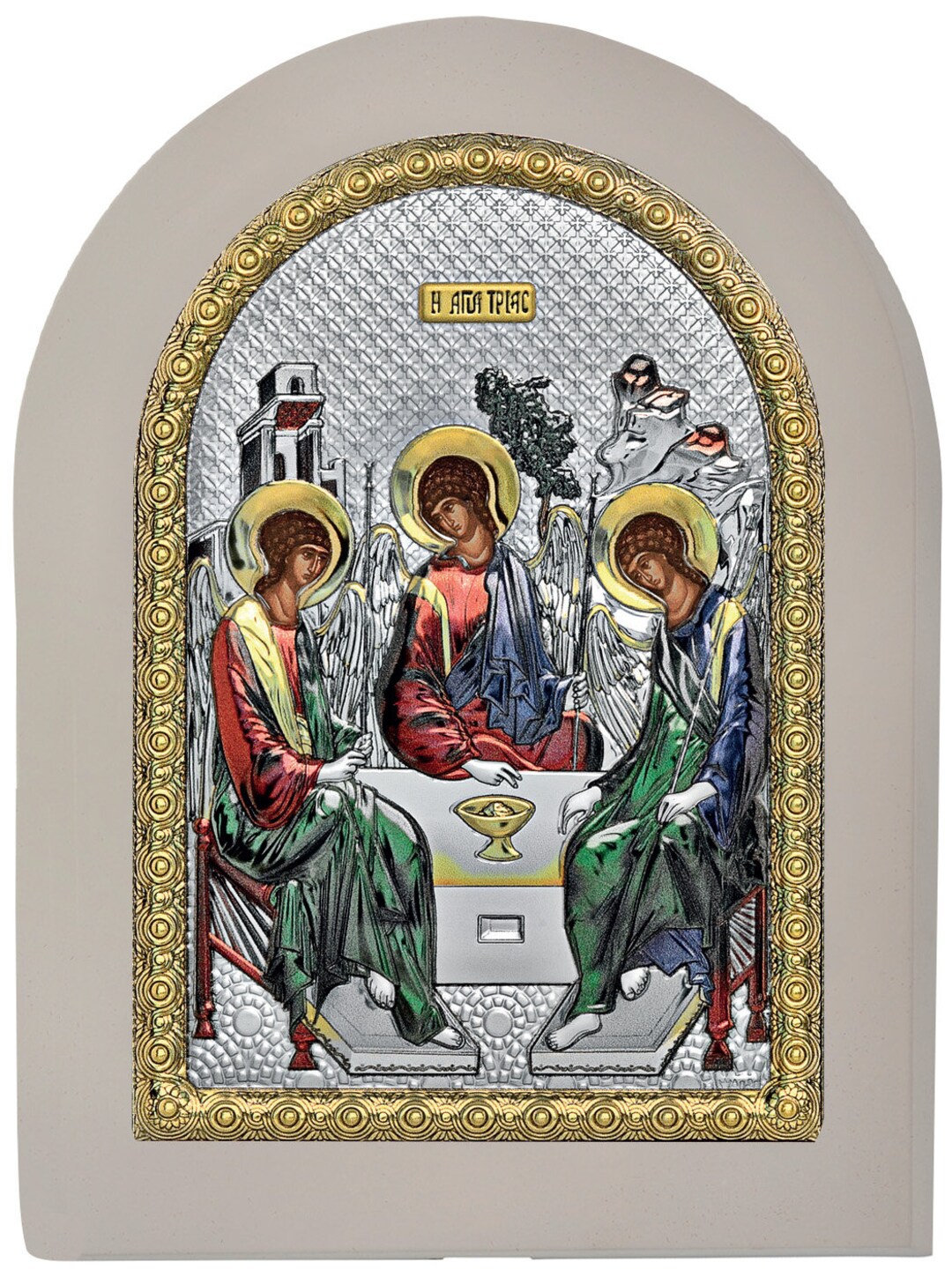 Byzantine Silver Orthodox Icon HOLY TRINITY Icon Greek Orthodox Icon ...