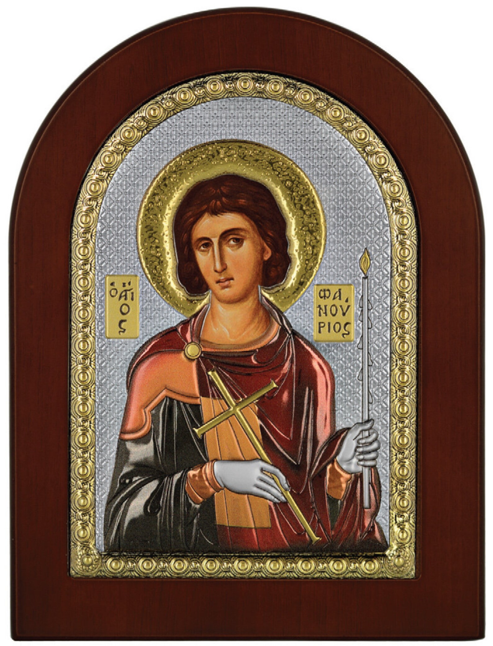 Byzantine Silver Orthodox Icon Saint Fanourios Icon Greek - Etsy