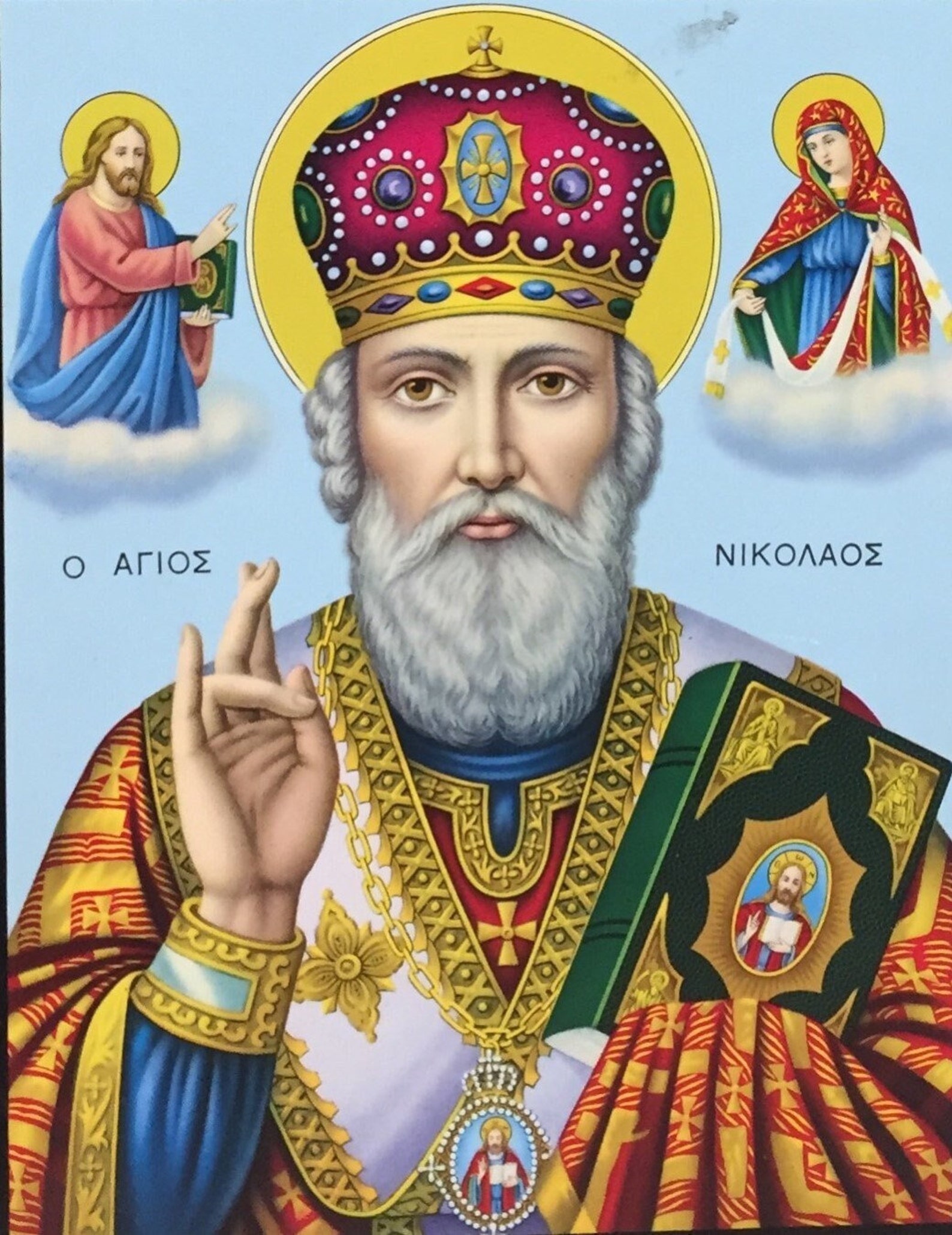 Orthodox Icons Byzantine Saint Nicholas Icon Greek Orthodox Icon ...