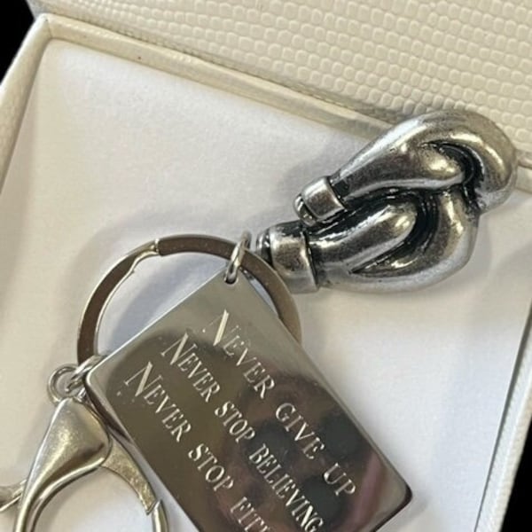 Personalised Boxing Glove Keychain - Etsy