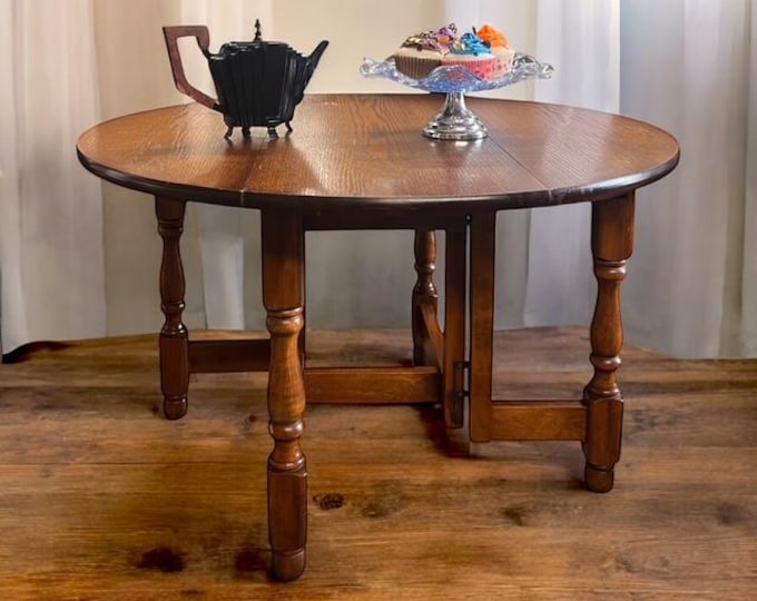 Vintage Gateleg Drop Leaf Table Coffee Table Occasional End Side Table ...