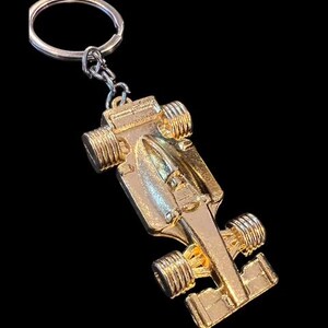 Racing Car Keyring Luxury 24K Gold Clad Gift for F1 Fans Race Formula ...