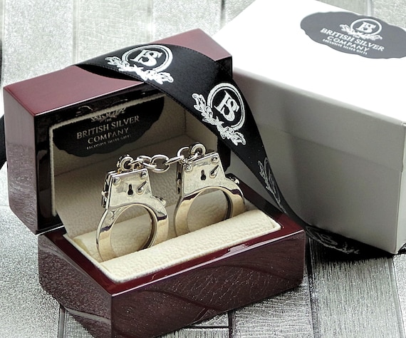 Handcuffs Police HM PRISON Silver Keyring Keychain Luxury Gift | Etsy