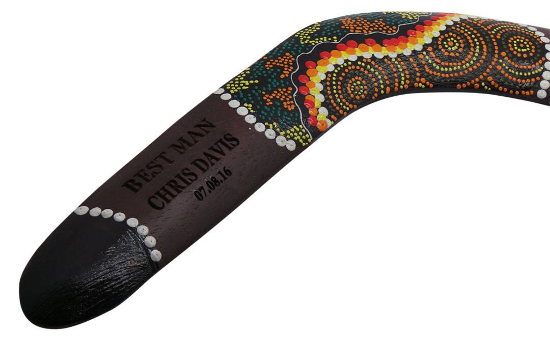 Engraved Boomerang Personalised Wooden Custom Engraving Wedding ...
