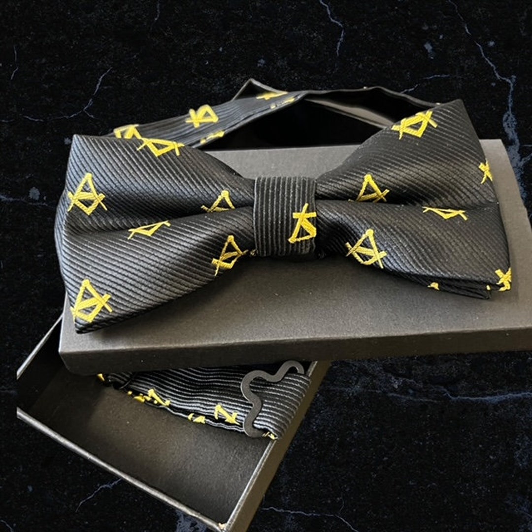 Masonic Bow Tie Tailor Made Freemason Bowtie Dicky Bow Square and ...