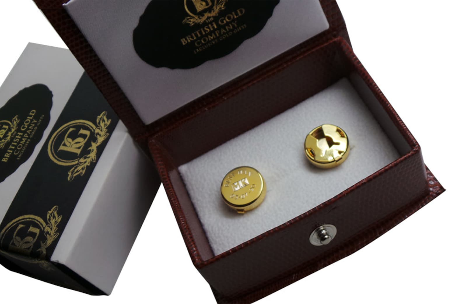Personalised Cufflinks Button Covers Gold Luxury Set Gift Case | Etsy UK