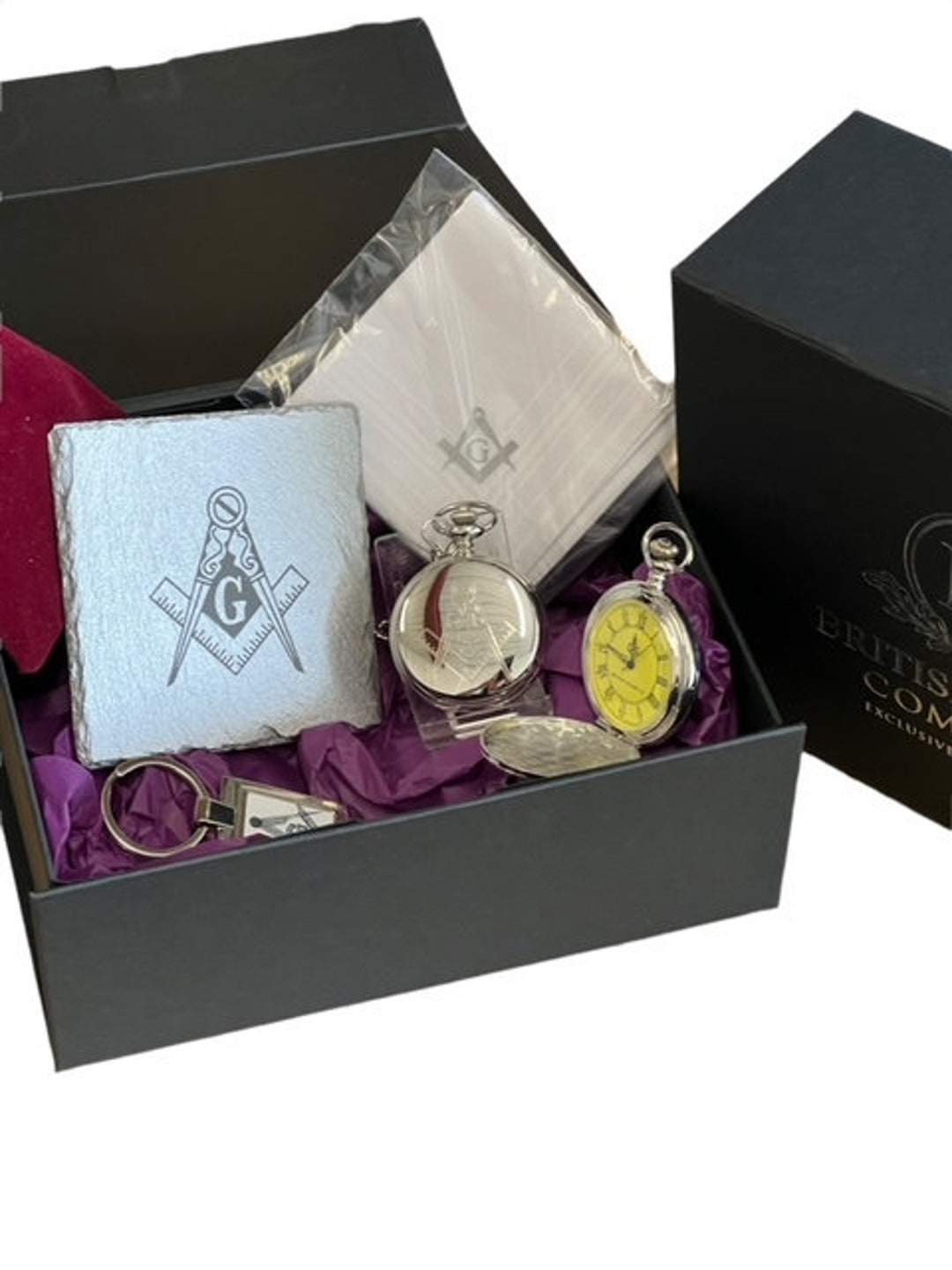 Masonic Personalised Gift Hamper Engraved Silver Pocket Watch ...