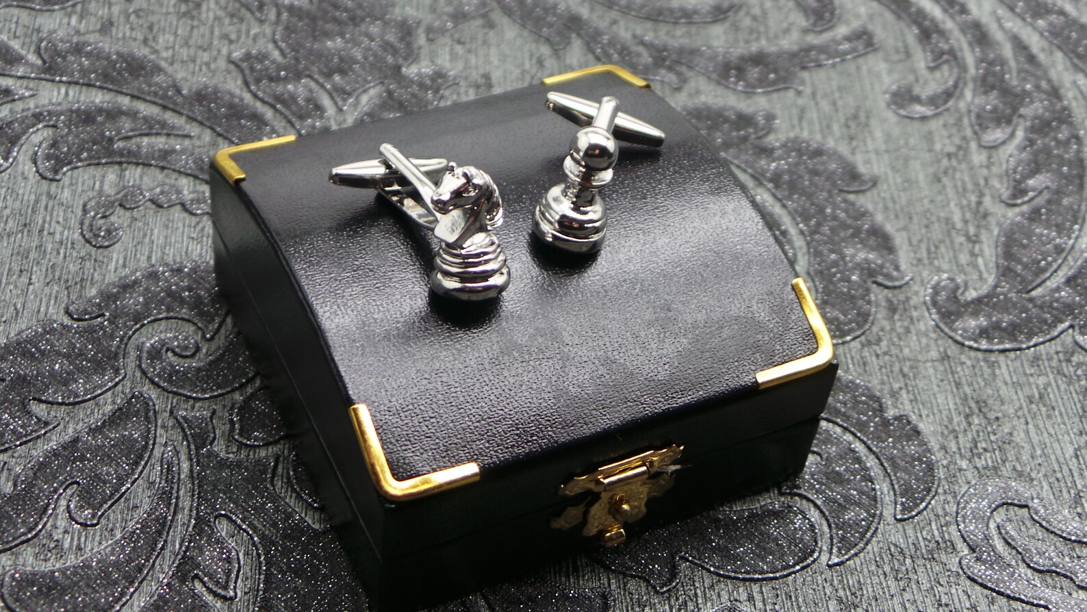 Chess Set Cufflinks Set Pure Silver Plated In-house King and - Etsy