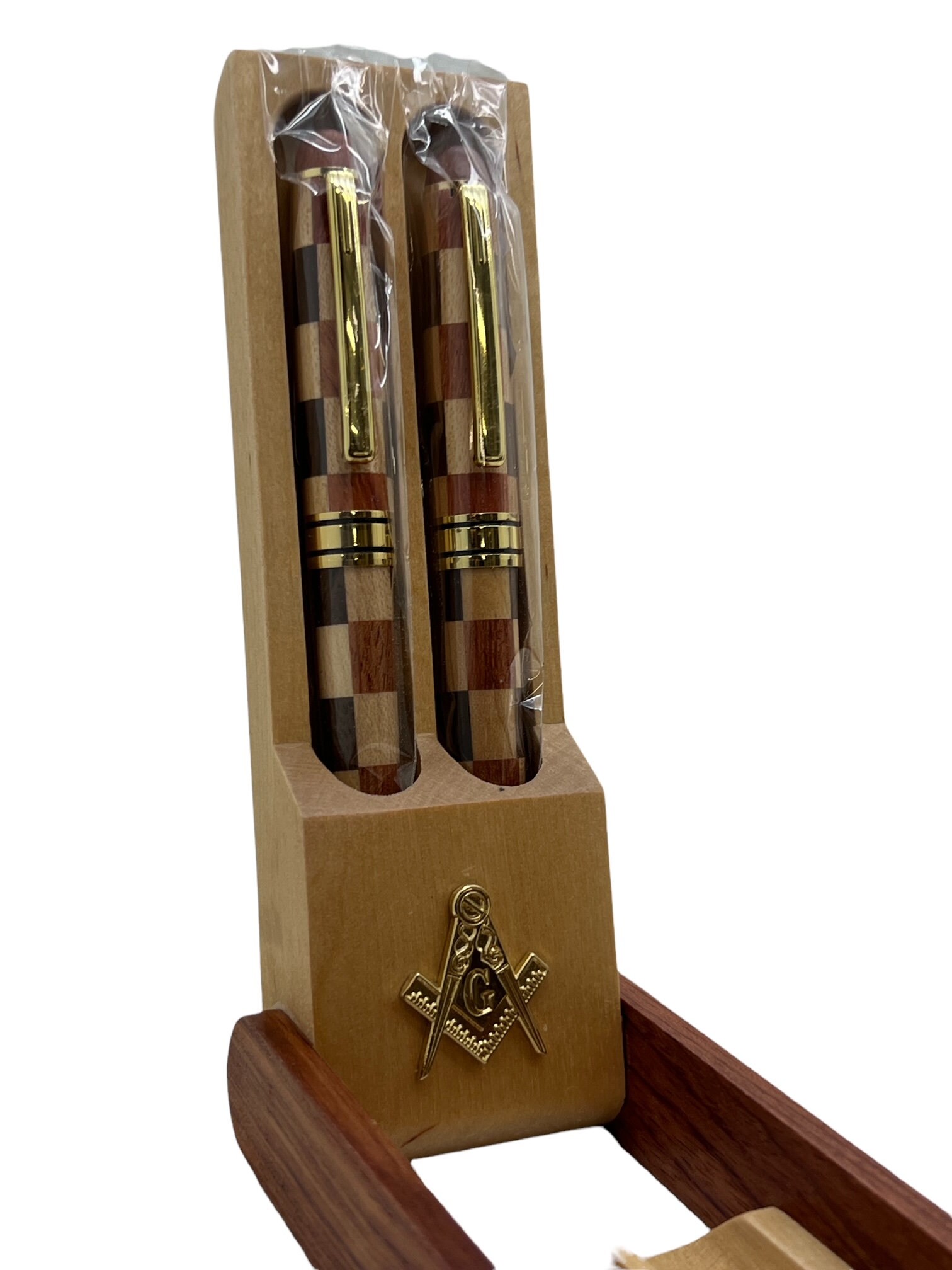 Freemason Luxury Double Pen Set Desk Stand Executive Wood | Etsy UK