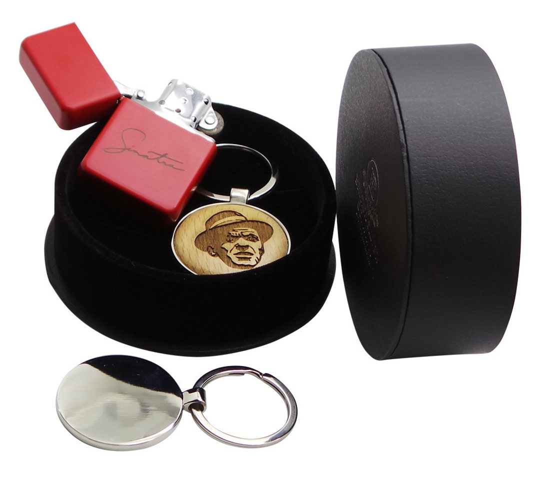 Frank Sinatra Signed Keyring Wood Silver Personalised Custom Engraved ...