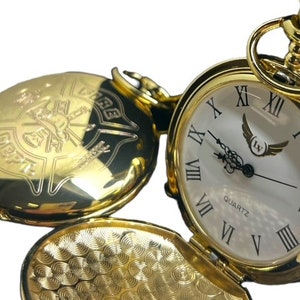 Personalised Firefighter Pocket Watch and Engine Cufflinks in Luxury ...