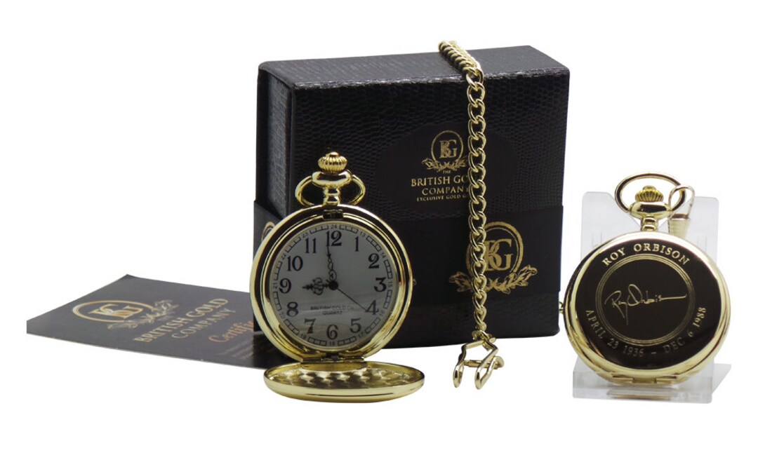 Roy Orbison Signed Gold Pocket Watch Autographed Full Hunter 24k Plated ...