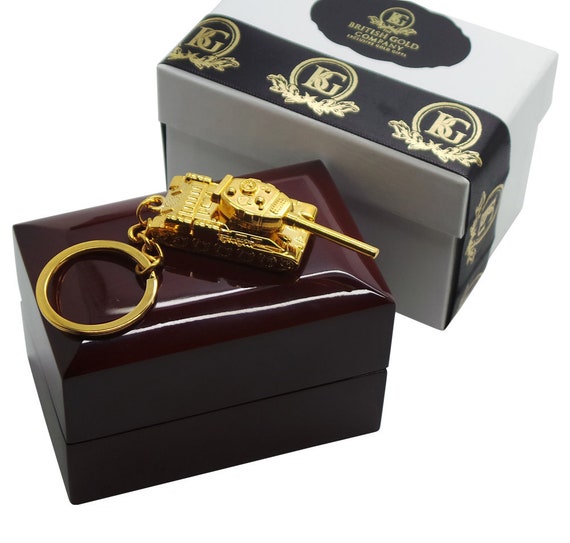 Military Tank 24k Gold Clad Keychain Keyring Key Fob Luxury | Etsy