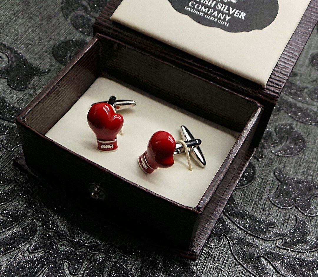 Boxing Gloves Cufflinks Luxury Gift Set for Boxers Fighters Sports Fans ...