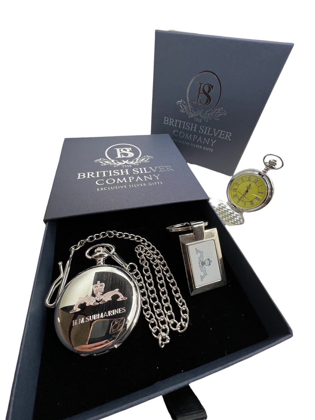 Royal Navy Submariner Pocket Watch Personalised and Keyring Engraved ...