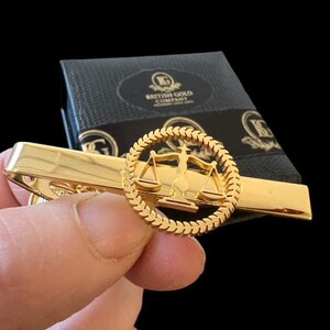 Law Tie Clip 24k Gold Clad for Legal Graduate Solicitor Lawyer Student ...