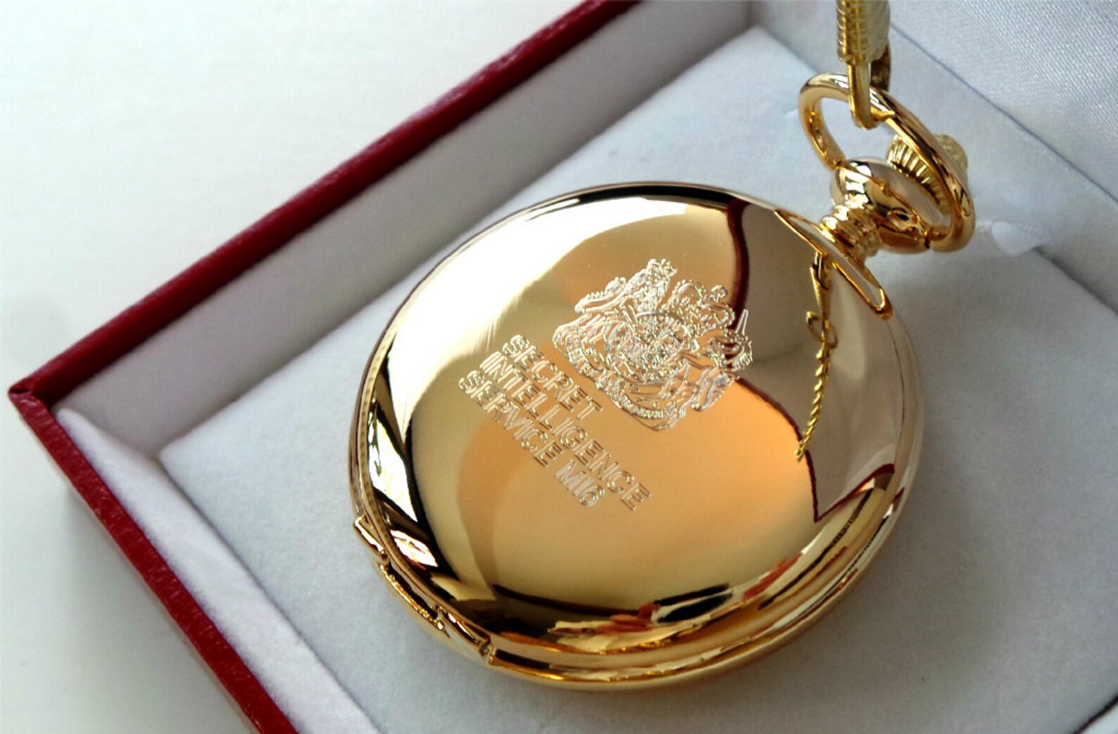 MI6 SIS Secret Intelligence Service 24k Clad Gold Pocket Watch - Etsy UK