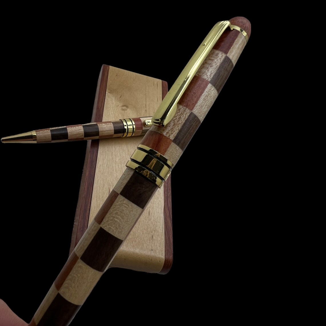 Freemason Luxury Double Pen Set Desk Stand Executive Wood | Etsy UK