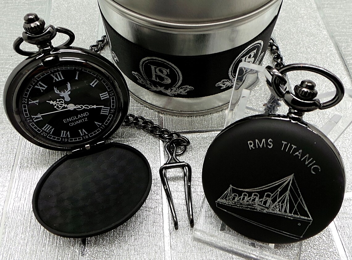 RMS TITANIC Personalised Pocket Watch and Chain Engraved | Etsy UK
