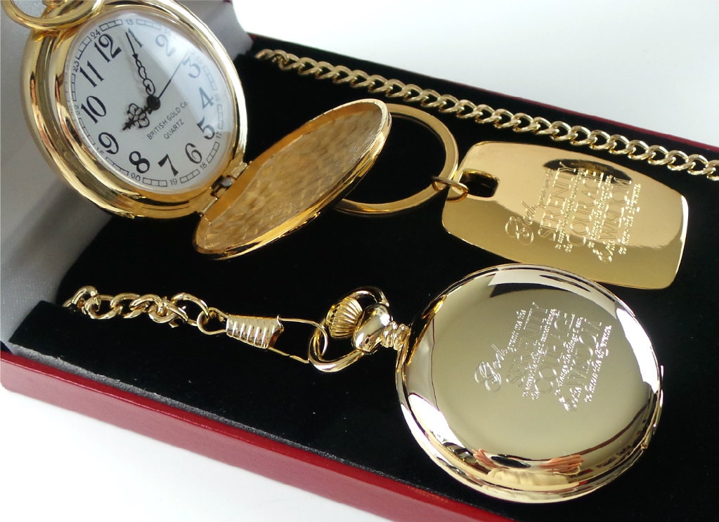 Serenity Prayer 24k Gold Clad Full Hunter Pocket Watch and - Etsy