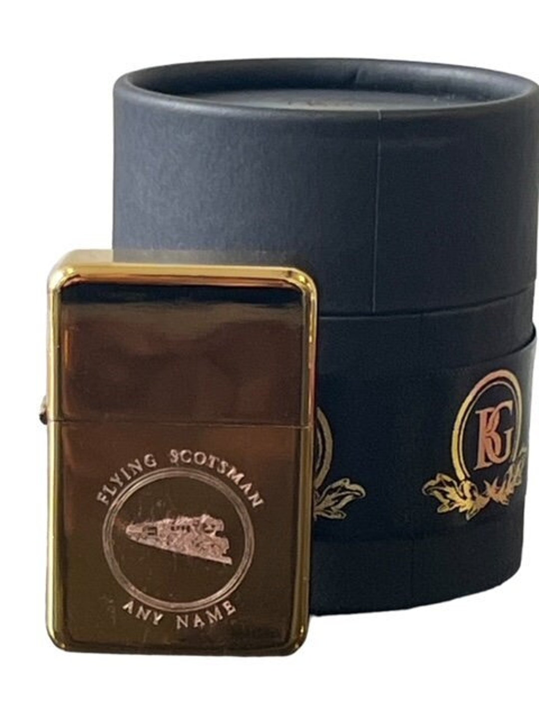 Flying Scotsman Gold Lighter Cigarette Lighter Personalised Trains ...