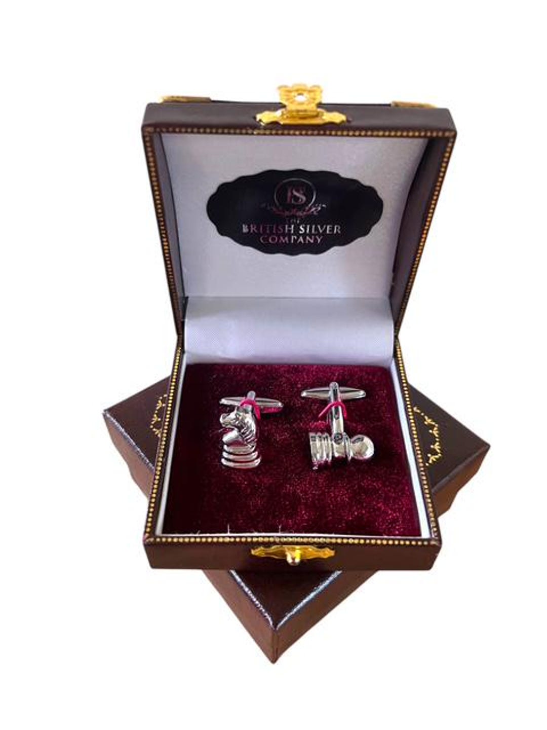 Chess Set Cufflinks Set Pure Silver Plated In-house King and Pawn Chess ...