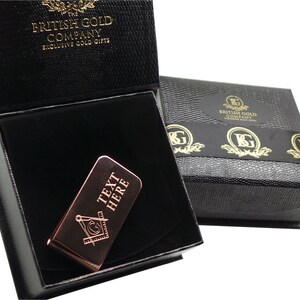Freemasons Money Clip Cash Card Holder 18k Rose Gold Clad Luxury Gift ...