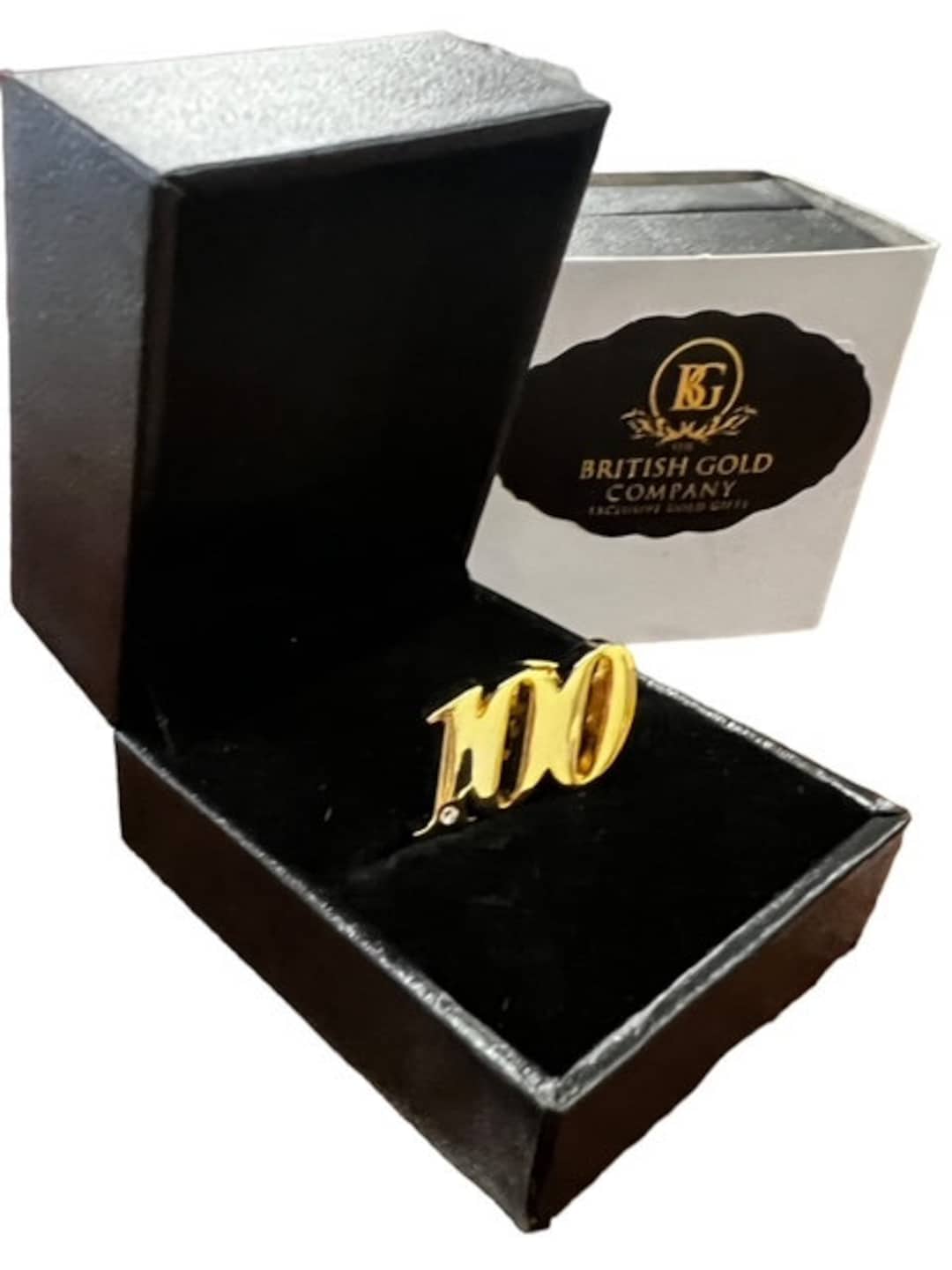 100th Birthday Gold Lapel Pin Broach Luxury 24k Gifts Centenarian in ...